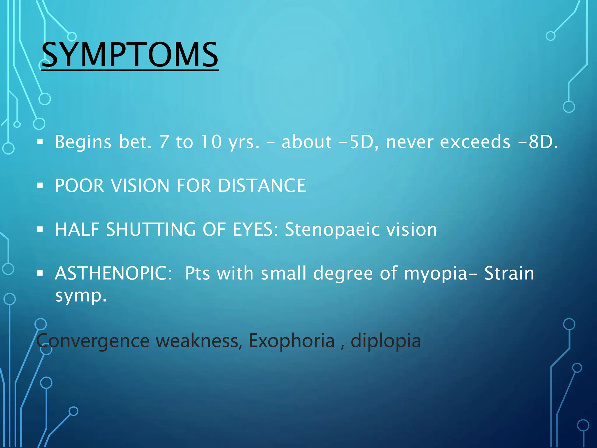 MYOPIA , basics , causes , types and treatment | PPTX