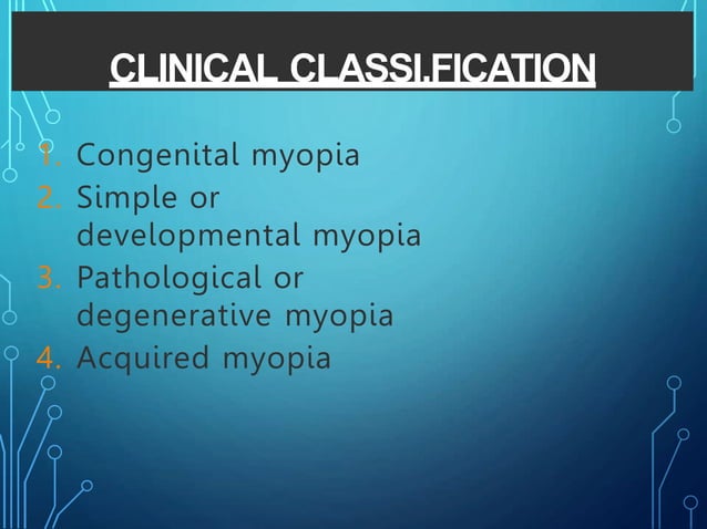 MYOPIA , basics , causes , types and treatment | PPTX