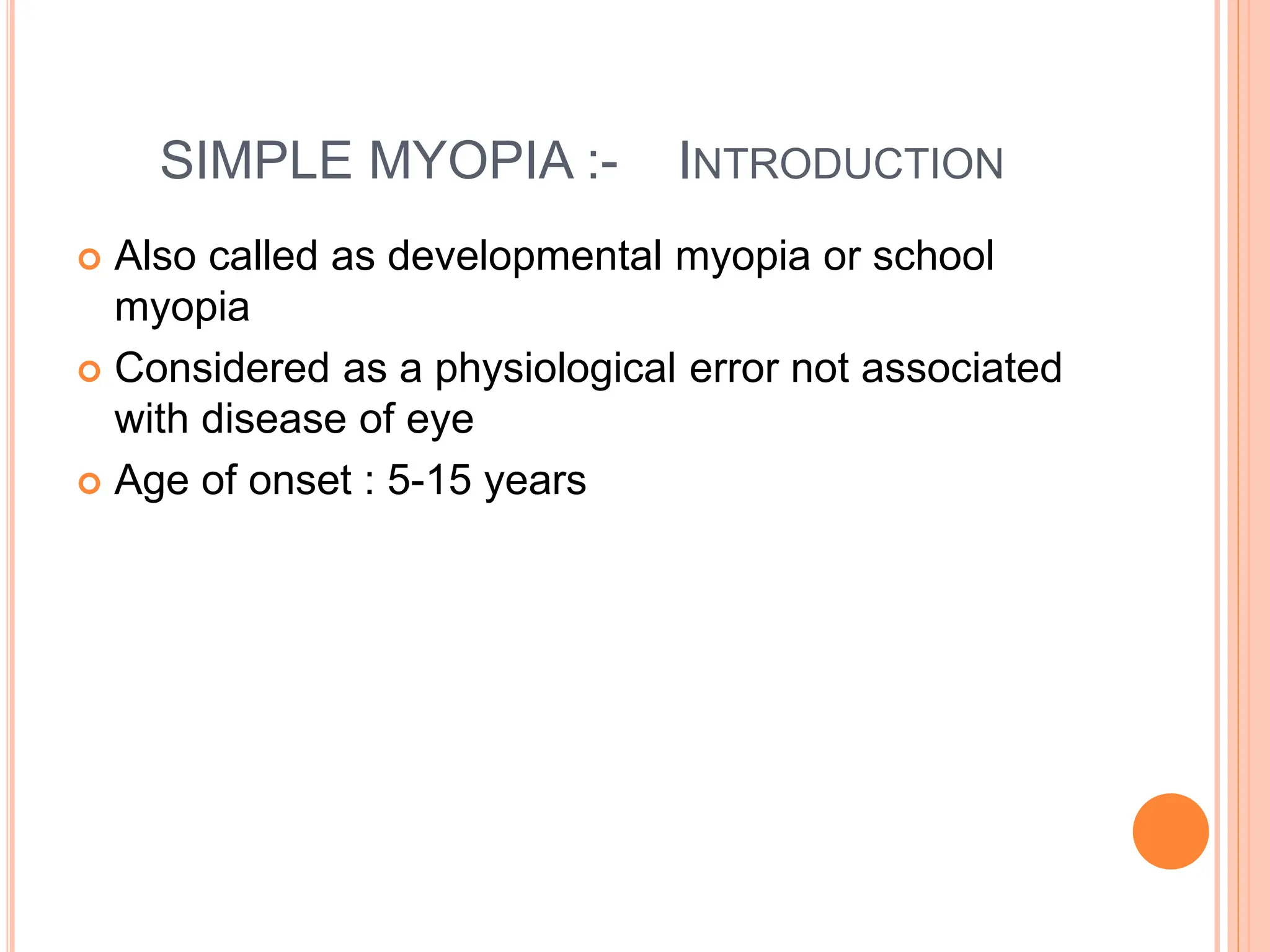 myopia 1.pptx Ophthalmology MBBS 3rd year | PPTX