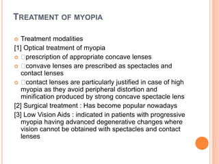 myopia 1.pptx Ophthalmology MBBS 3rd year | PPTX