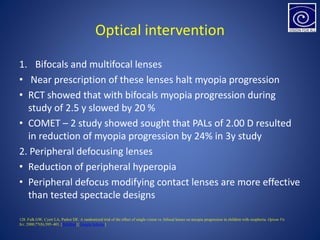 Myopia classification ,prevalence , pathological myopia & its control ...