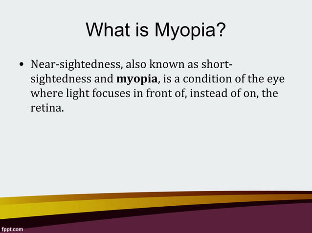 Myopia control at EyeXam | PPT