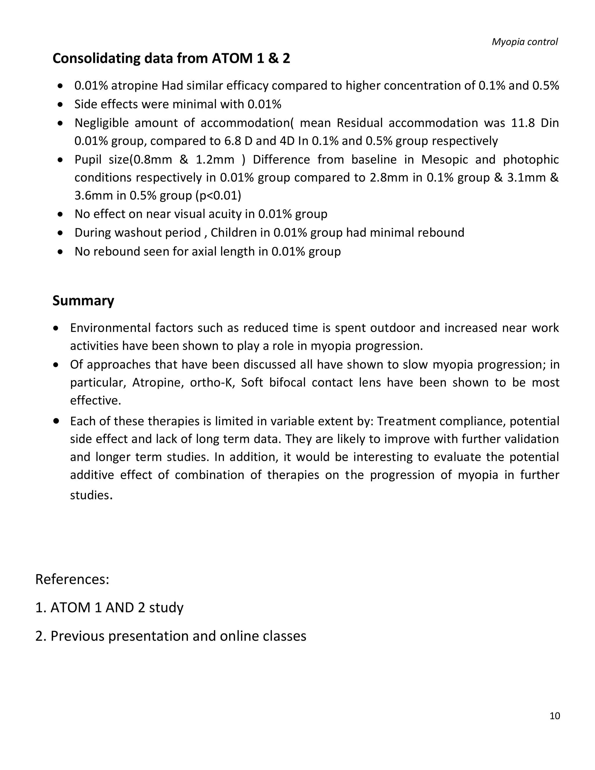 Myopia control | PDF