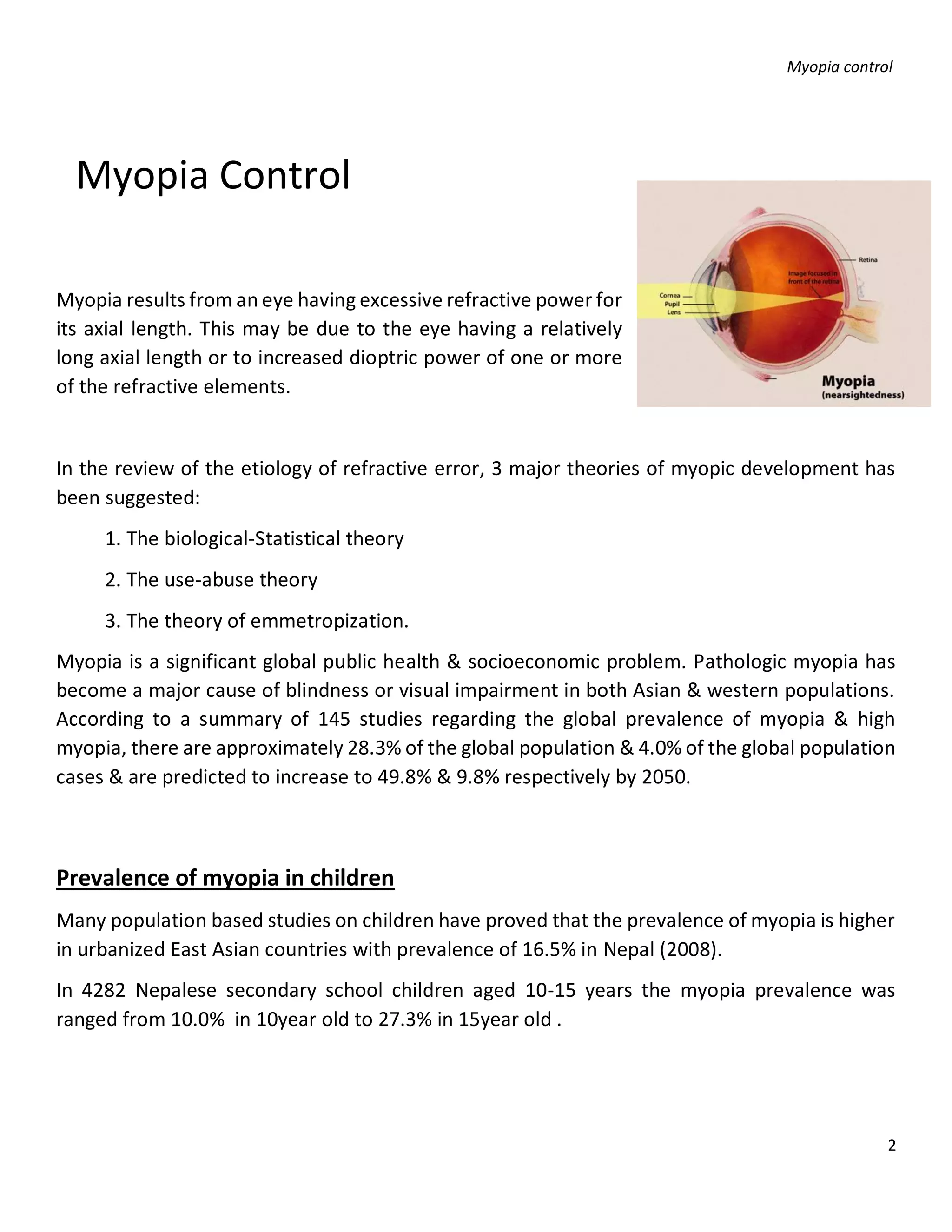 Myopia control | PDF