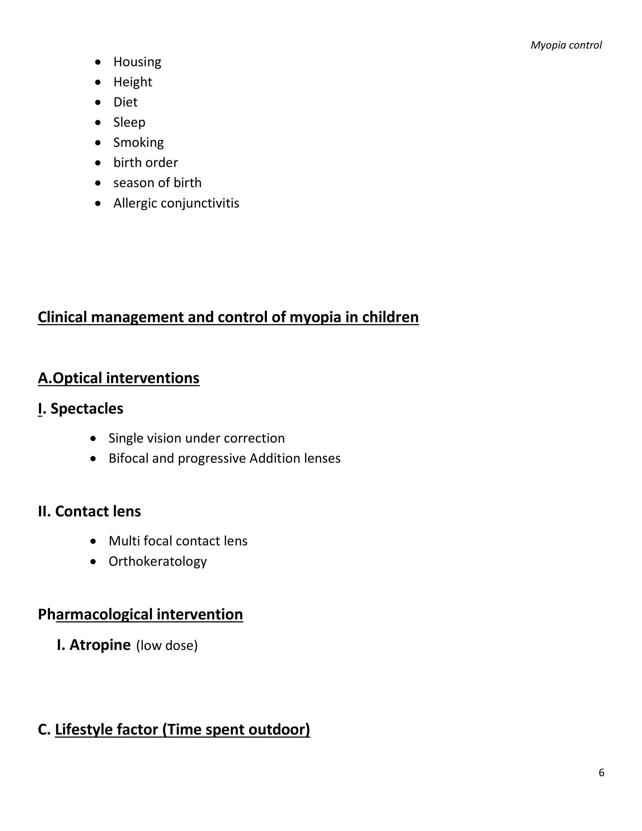 Myopia control | PDF