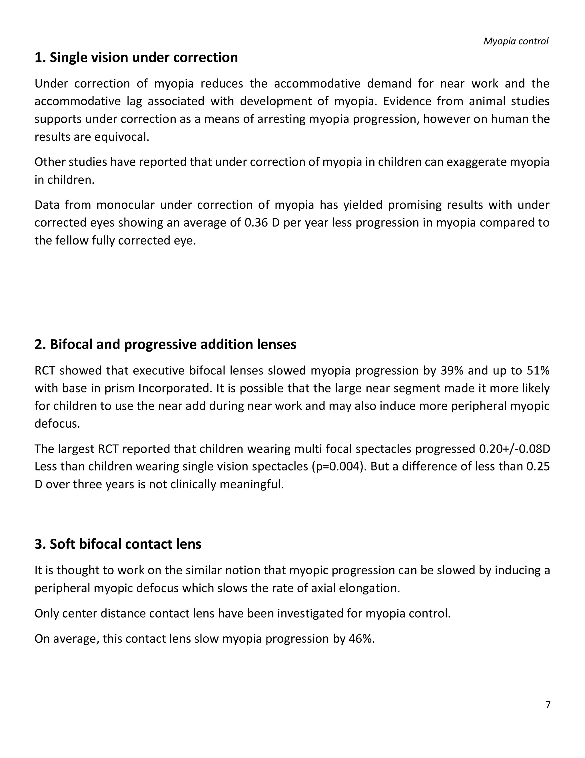 Myopia control | PDF