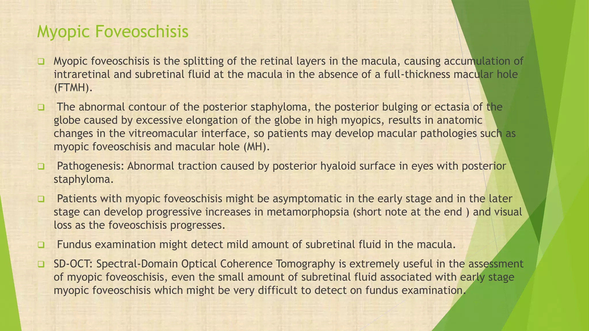 Myopic maculopathy in Pathological Myopia | PPTX