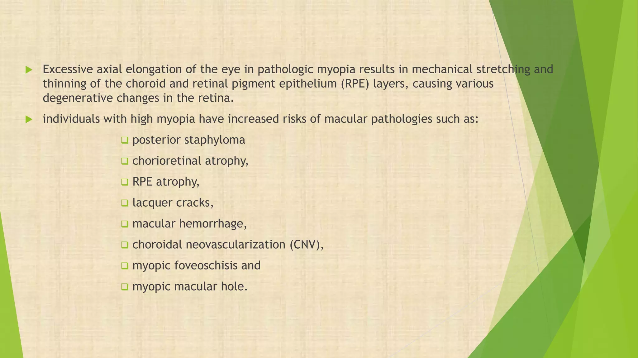Myopic maculopathy in Pathological Myopia | PPTX