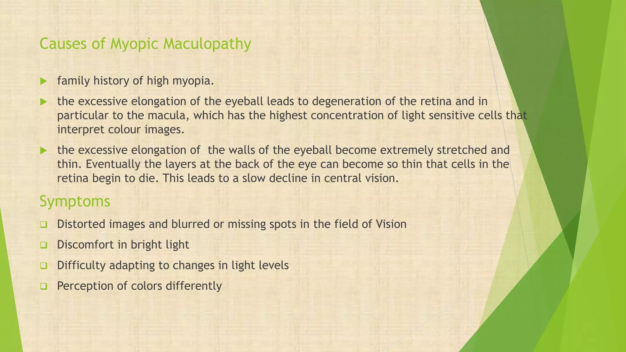 Myopic maculopathy in Pathological Myopia | PPTX