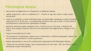 Myopic maculopathy in Pathological Myopia | PPTX
