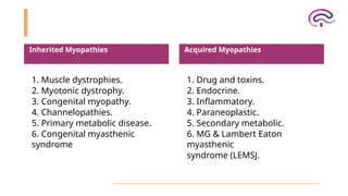 Myopathies (muscle disorders) for undergraduate | PPTX