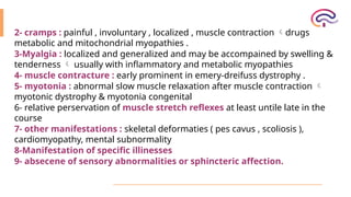 Myopathies (muscle disorders) for undergraduate | PPTX