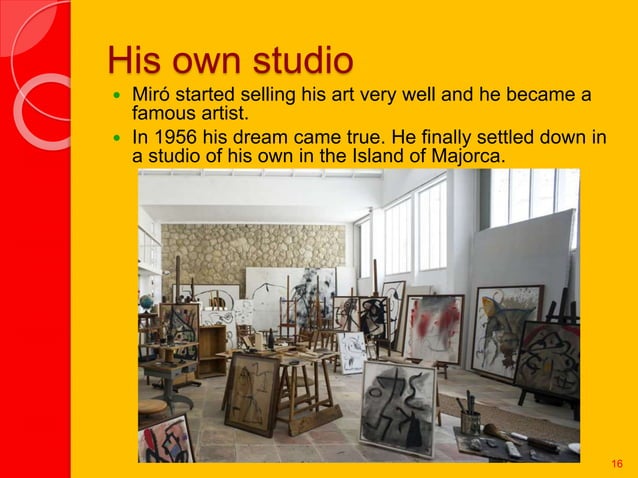 My oral presentation joan miro | PPTX | Painting | Arts and Crafts