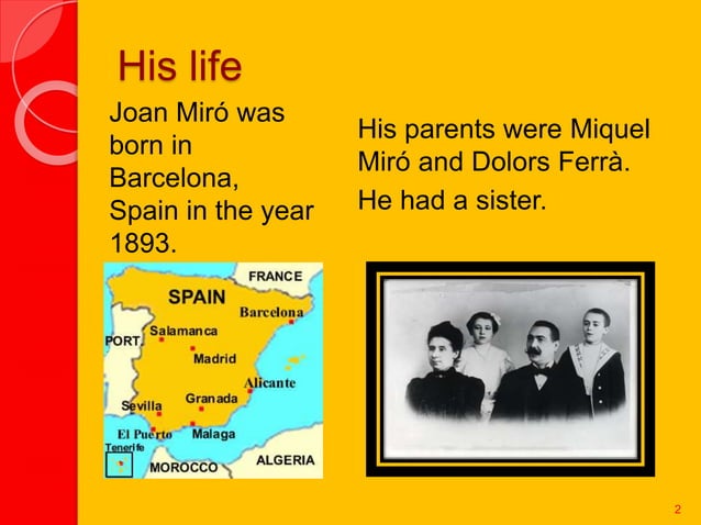 My oral presentation joan miro | PPTX | Painting | Arts and Crafts