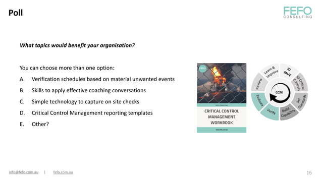 Part 4 - Critical Control Verification: Are your controls effective? | PDF
