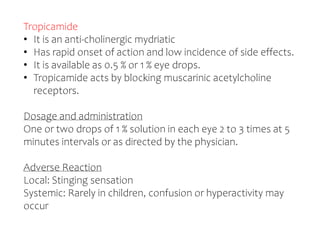 Pharmacology of MIOTICS, MYDRIATICS.pptx