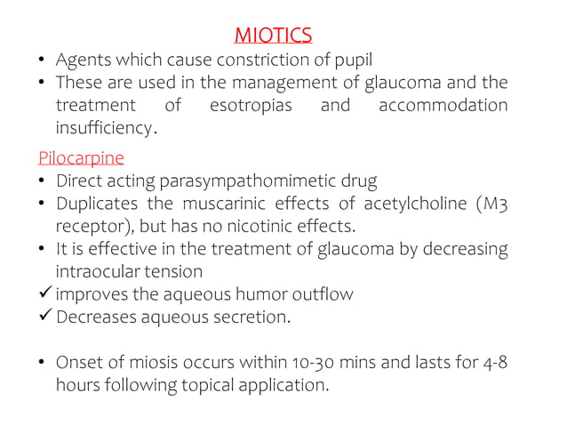 Pharmacology of MIOTICS, MYDRIATICS.pptx