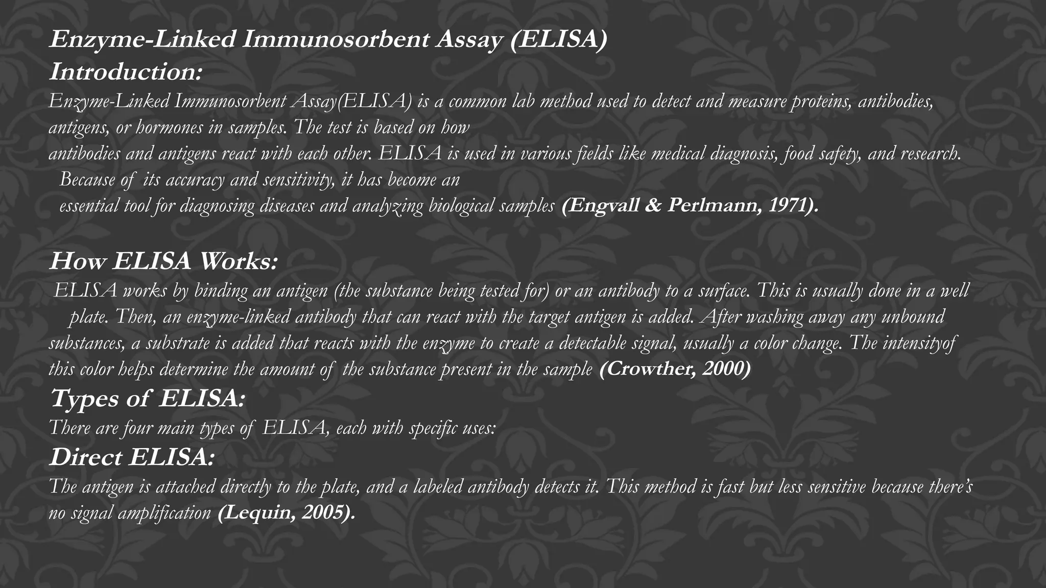 Eliza technique for enzyme analysis and basic working | PPTX