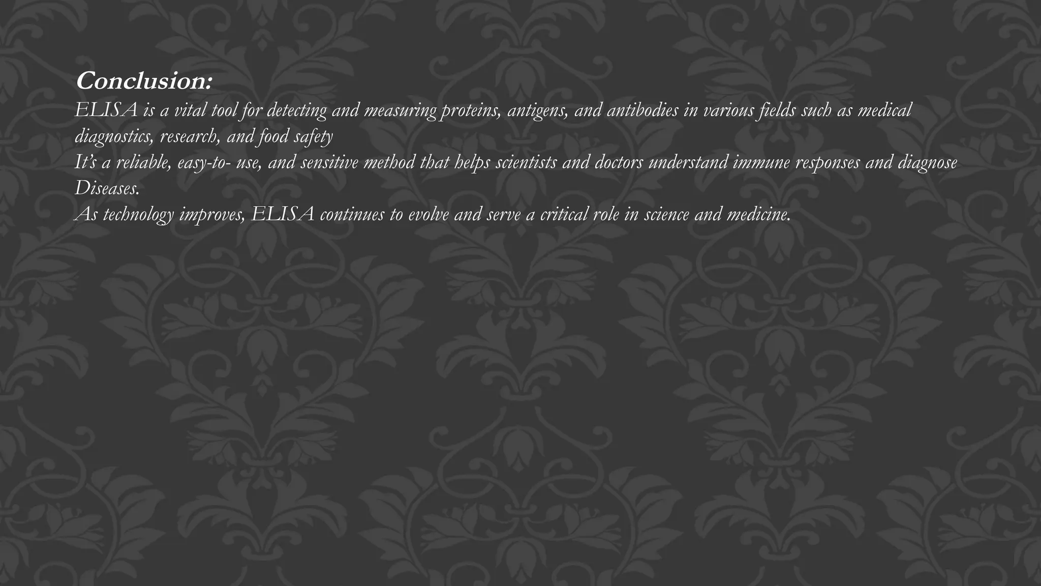 Eliza technique for enzyme analysis and basic working | PPTX