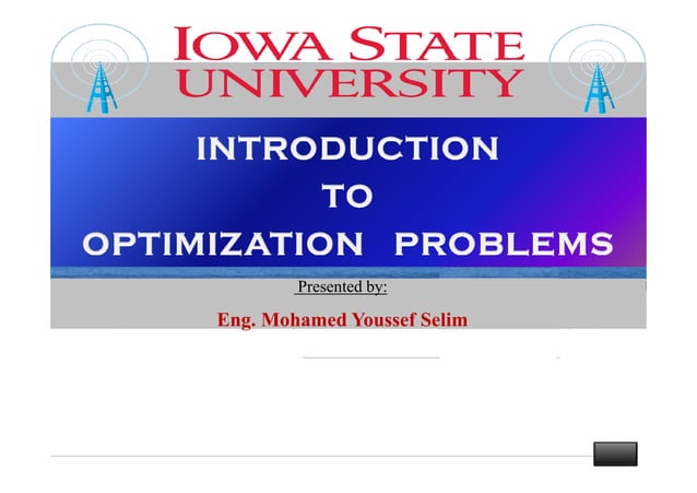 Introduction to optimization Problems | PDF