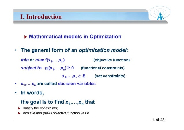 Introduction to optimization Problems | PDF