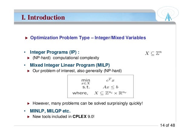Introduction to optimization Problems