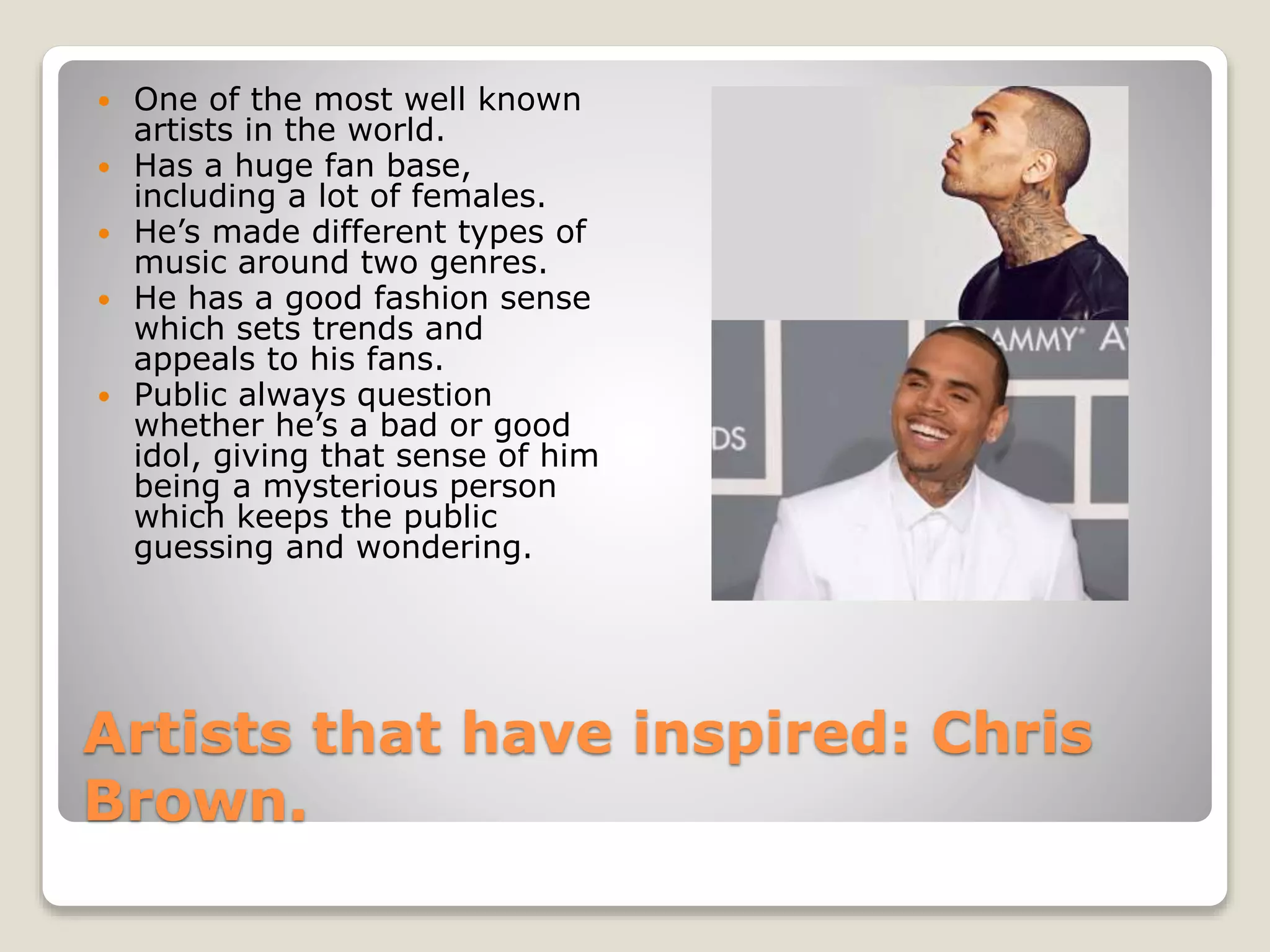 My own artist profile | PPT