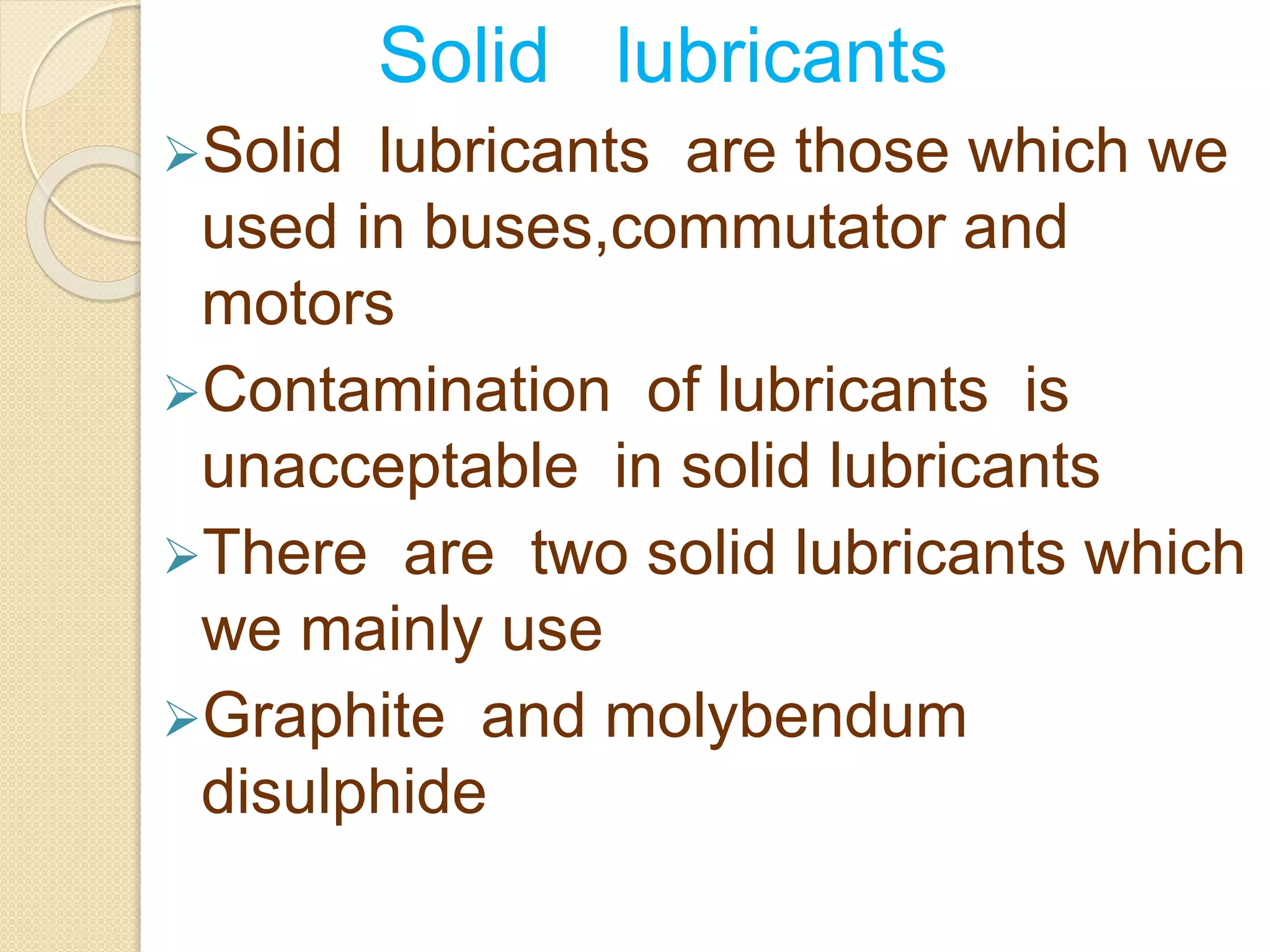 lubricants | PPTX