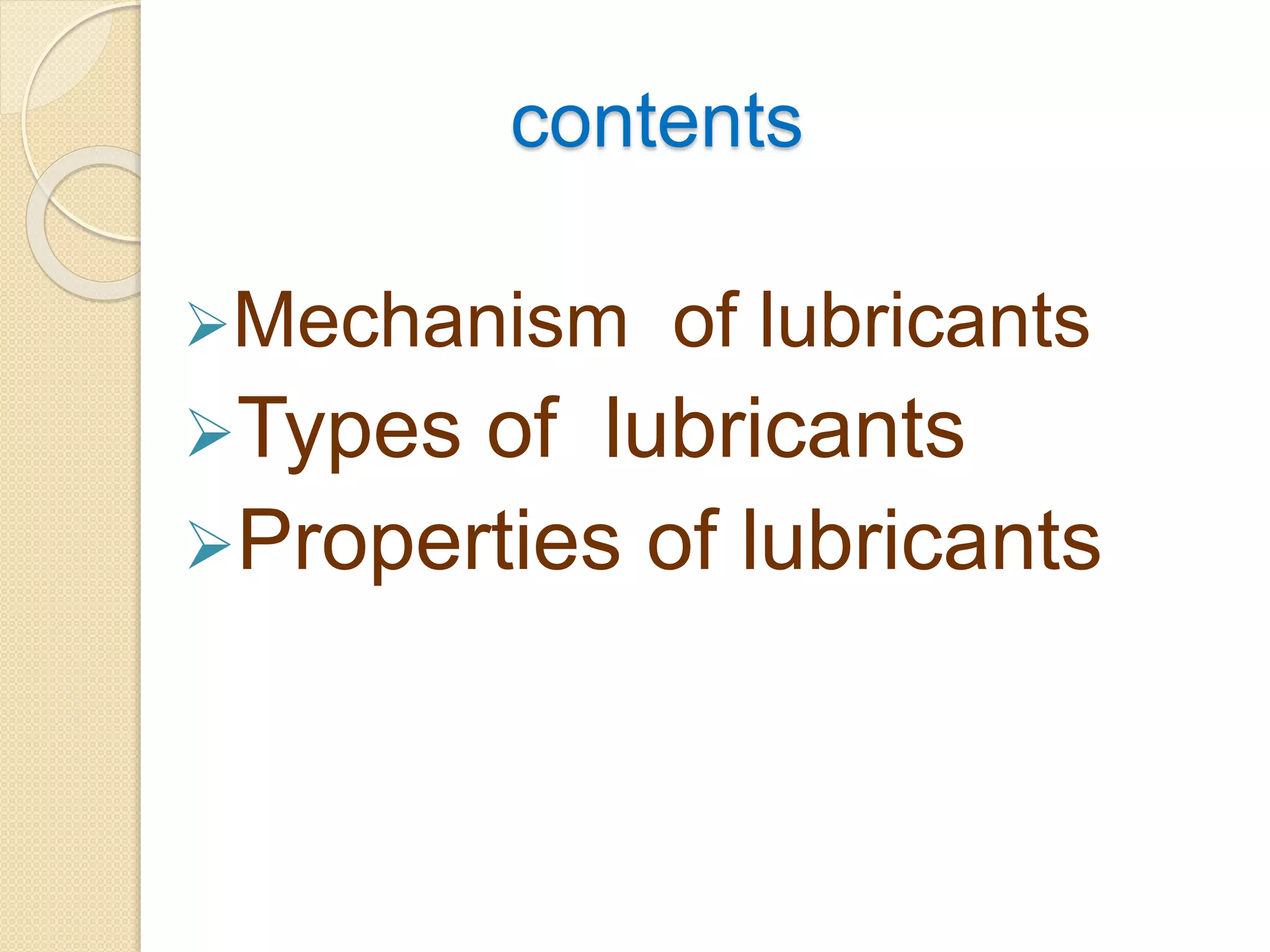 lubricants | PPTX