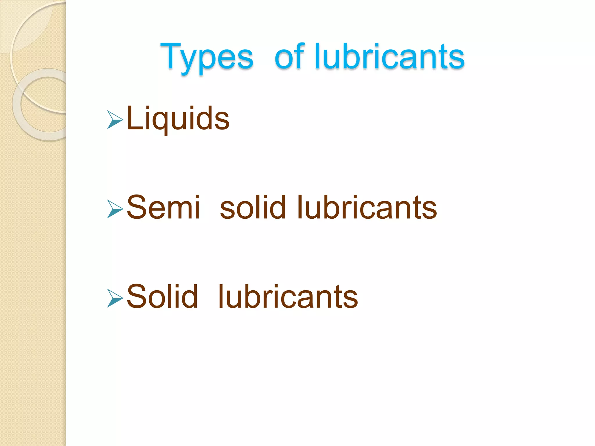 lubricants | PPTX