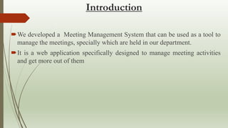 Meeting magement system | PPTX