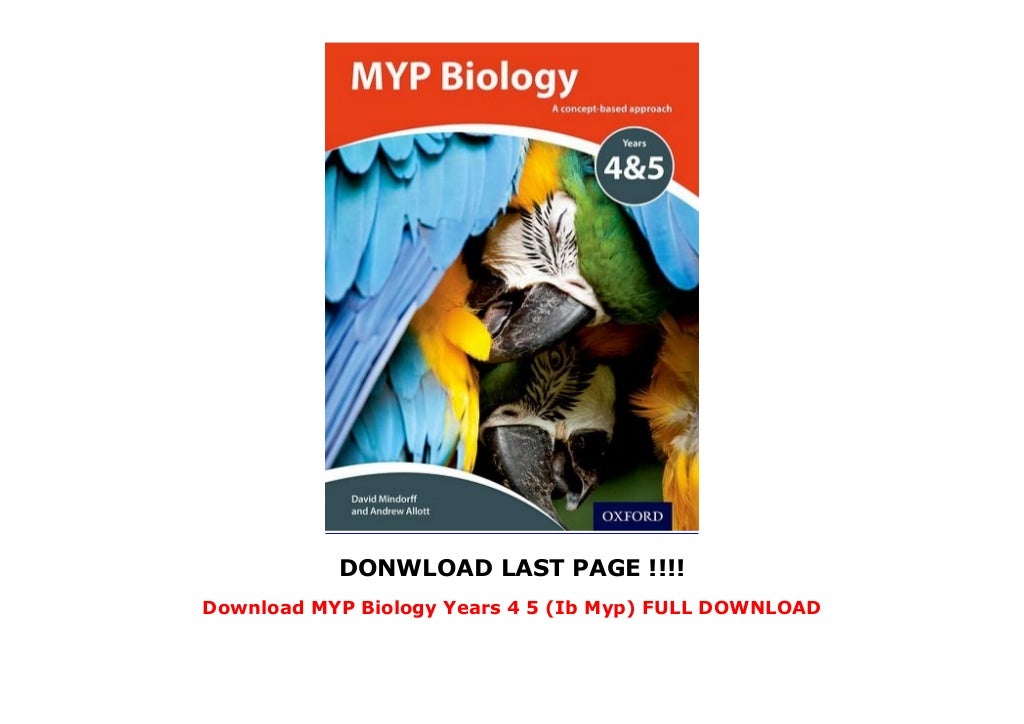 Download MYP Biology Years 4 5 (Ib Myp) FULL DOWNLOAD