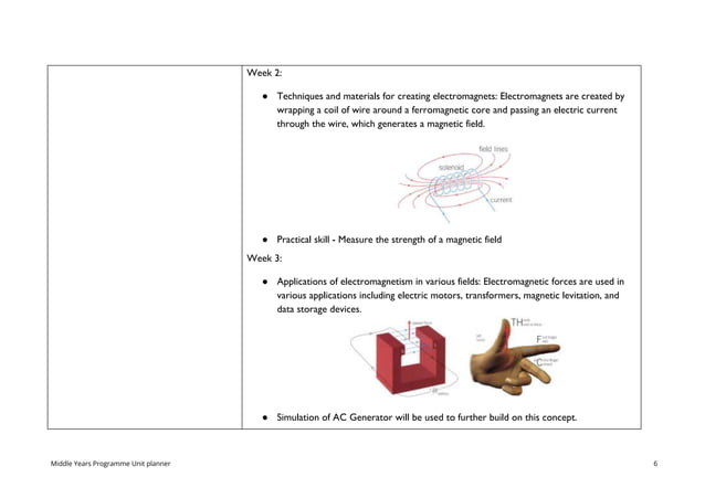 MYP 5 Physics Unit Plan- Electricity Transmission and Generation | DOCX ...