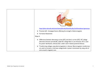 MYP 5 Physics Unit Plan- Electricity Transmission and Generation | DOCX