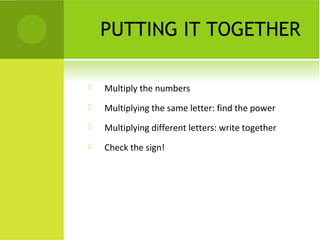 Myp7 multiply terms | PPT | Homework and Study | Education