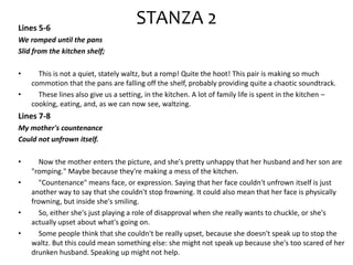 Analysis of : My papa’s waltz | PPTX