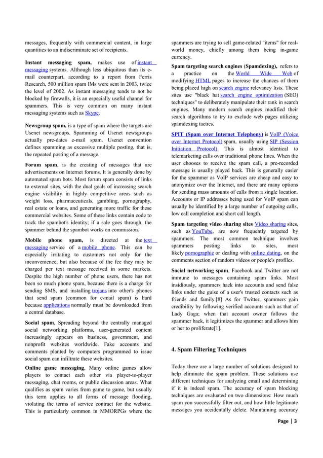 Survey on spam filtering | DOC