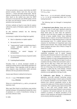 Survey on spam filtering | DOC