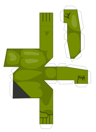 Minecraft Papercraft Hulk
