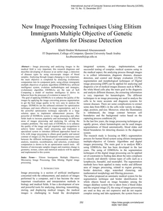 new image processing techniques using elitism immigrants multiple objective of genetic ...