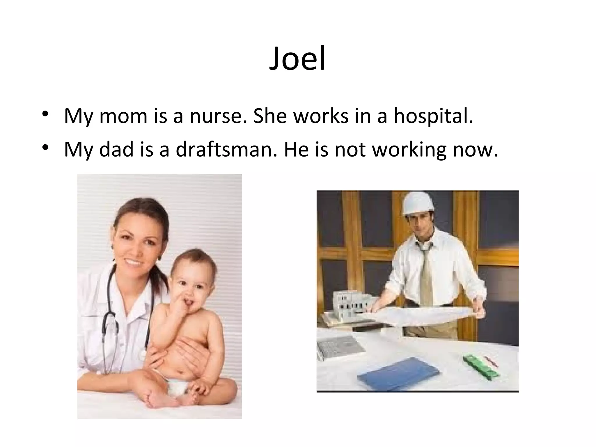My parents professions. English project. Primary School. | PPT
