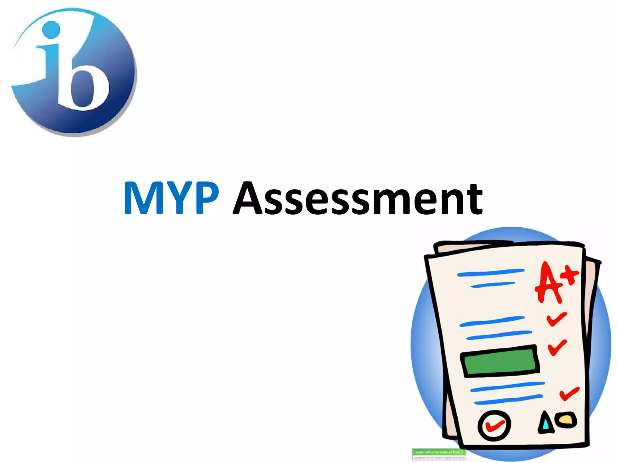 Myp assessment | POT