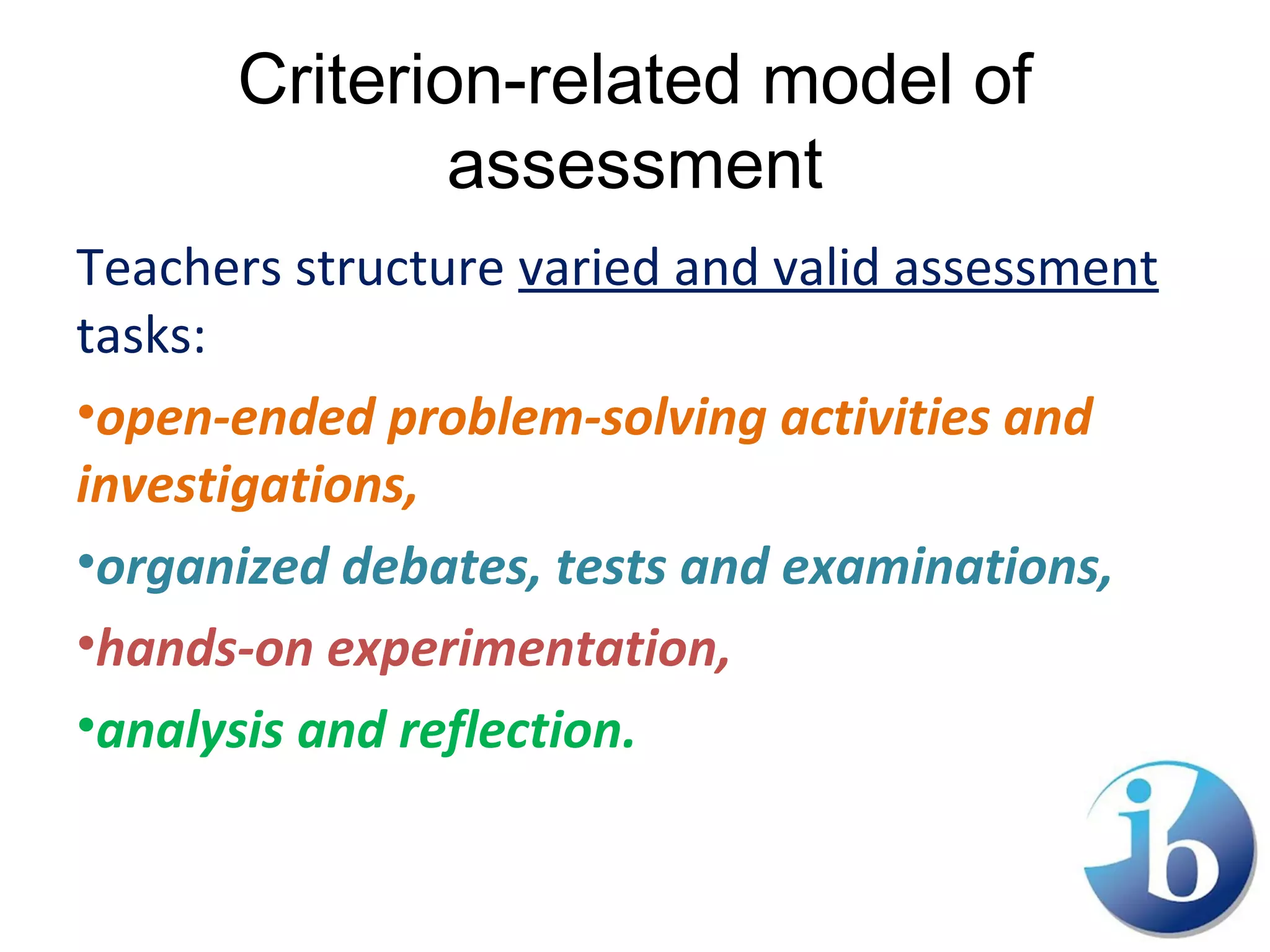 Myp assessment | POT