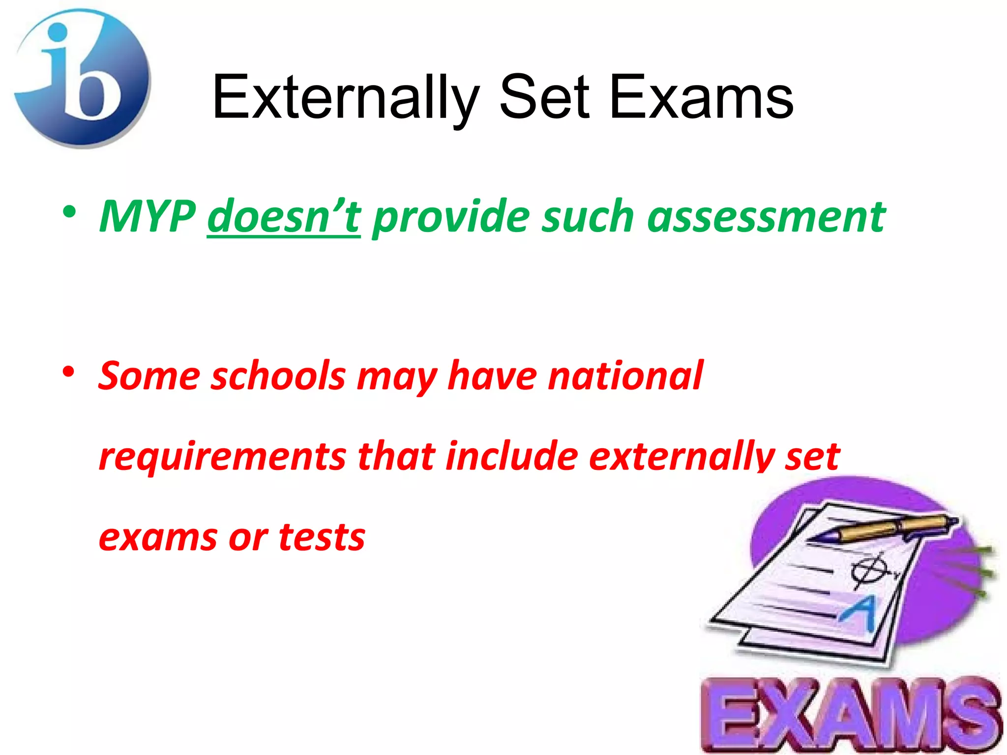 Myp assessment | POT