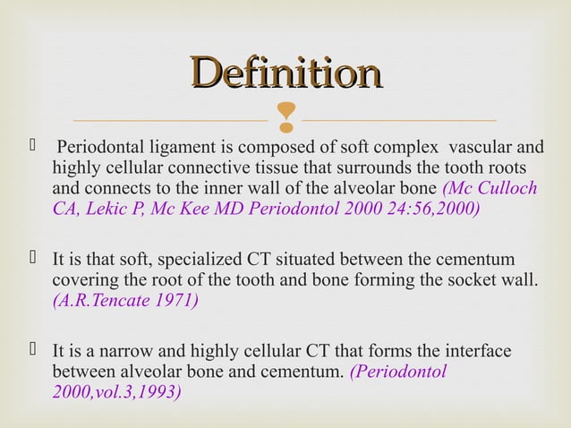 PDL, PERIODONTAL LIGAMENT. | PPT | Dental Health | Diseases and Conditions