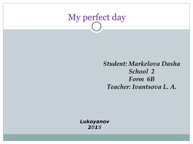 My perfect day | PPT