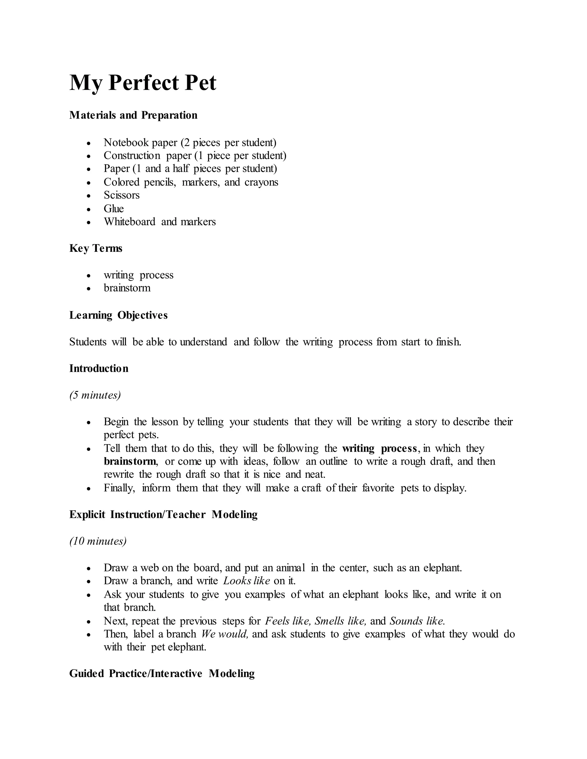 My perfect pet | DOCX