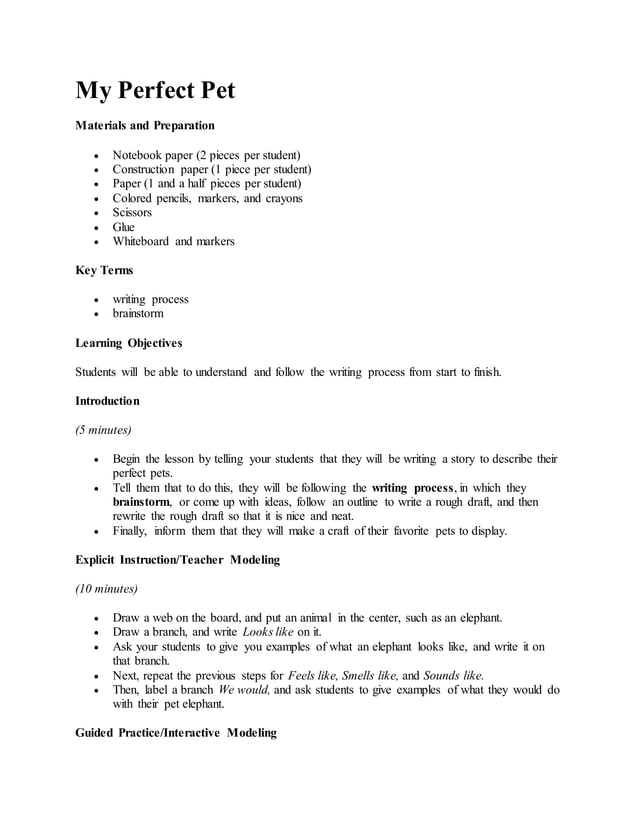 My perfect pet | DOCX