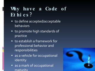 Personal Code Of Ethics