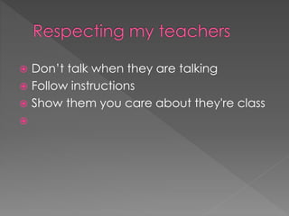 My personal definition of respect | PPTX